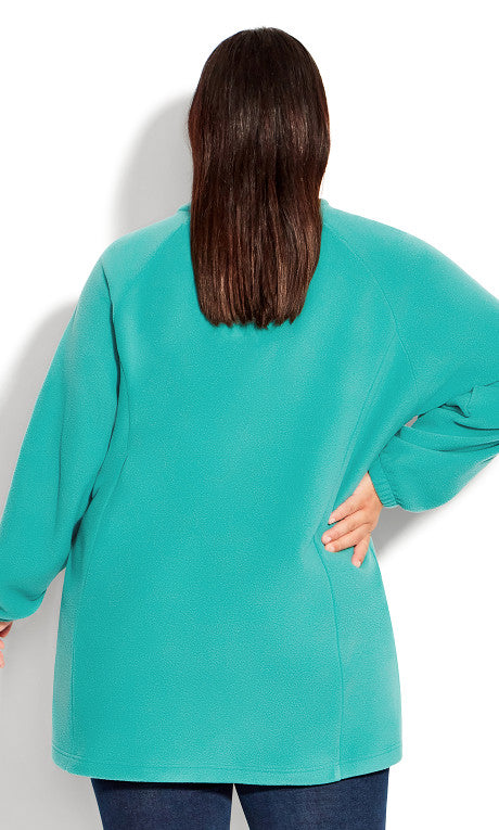 Polar Fleece Zip Jacket - Jade – Plus Size For Us