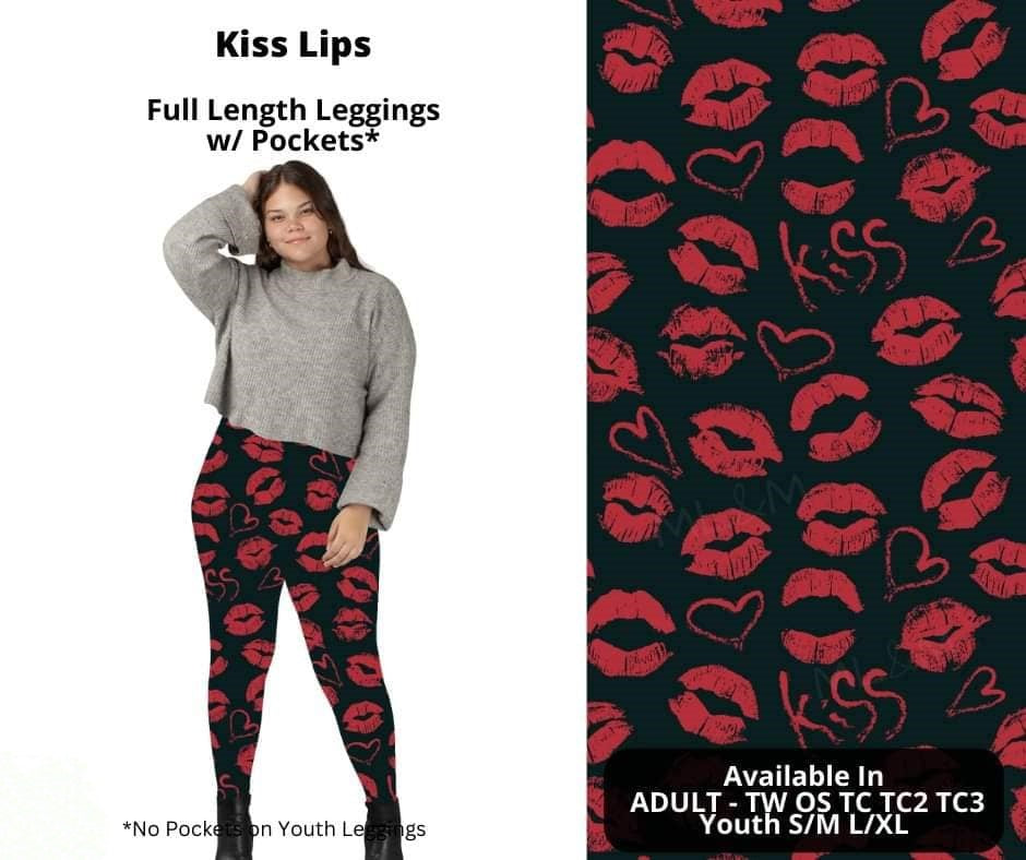 Kiss Lips Lip Print Full Length Legging Leggings – Plus Size For Us