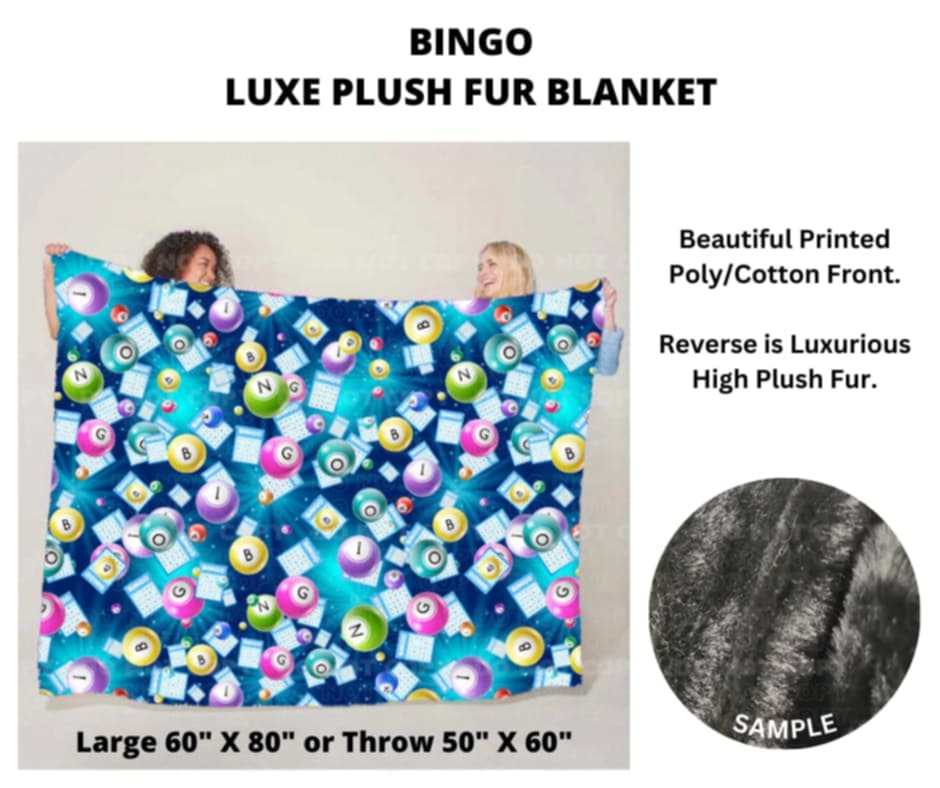 BINGO 60" x 80" Luxe Plush Fur Blanket – Plus Size For Us